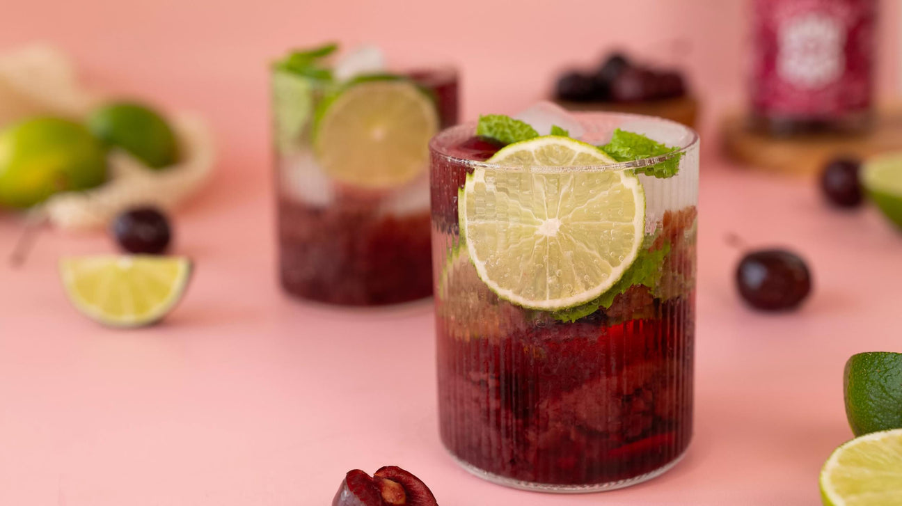 Cherry Lime Mojito with GOOD GOOD Cherry Jam