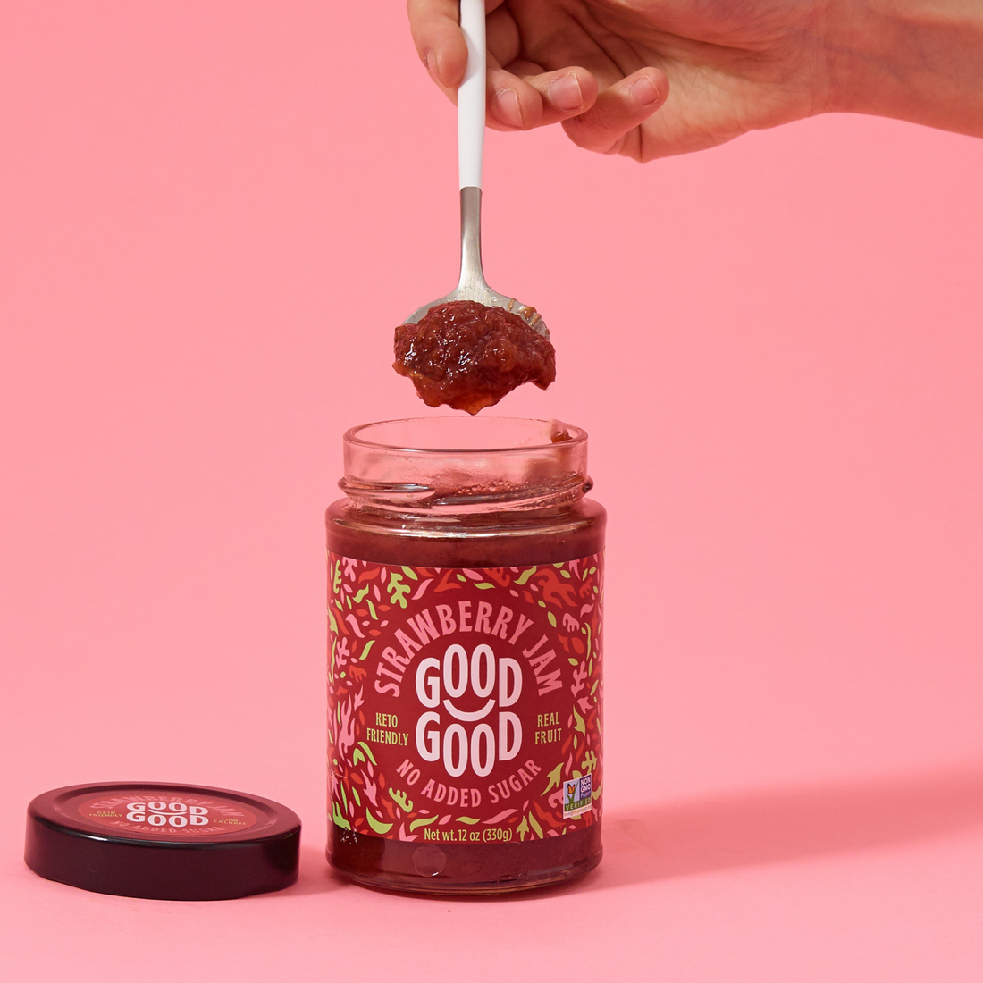 GOOD GOOD® - Strawberry Jam (12oz) - No Added Sugar