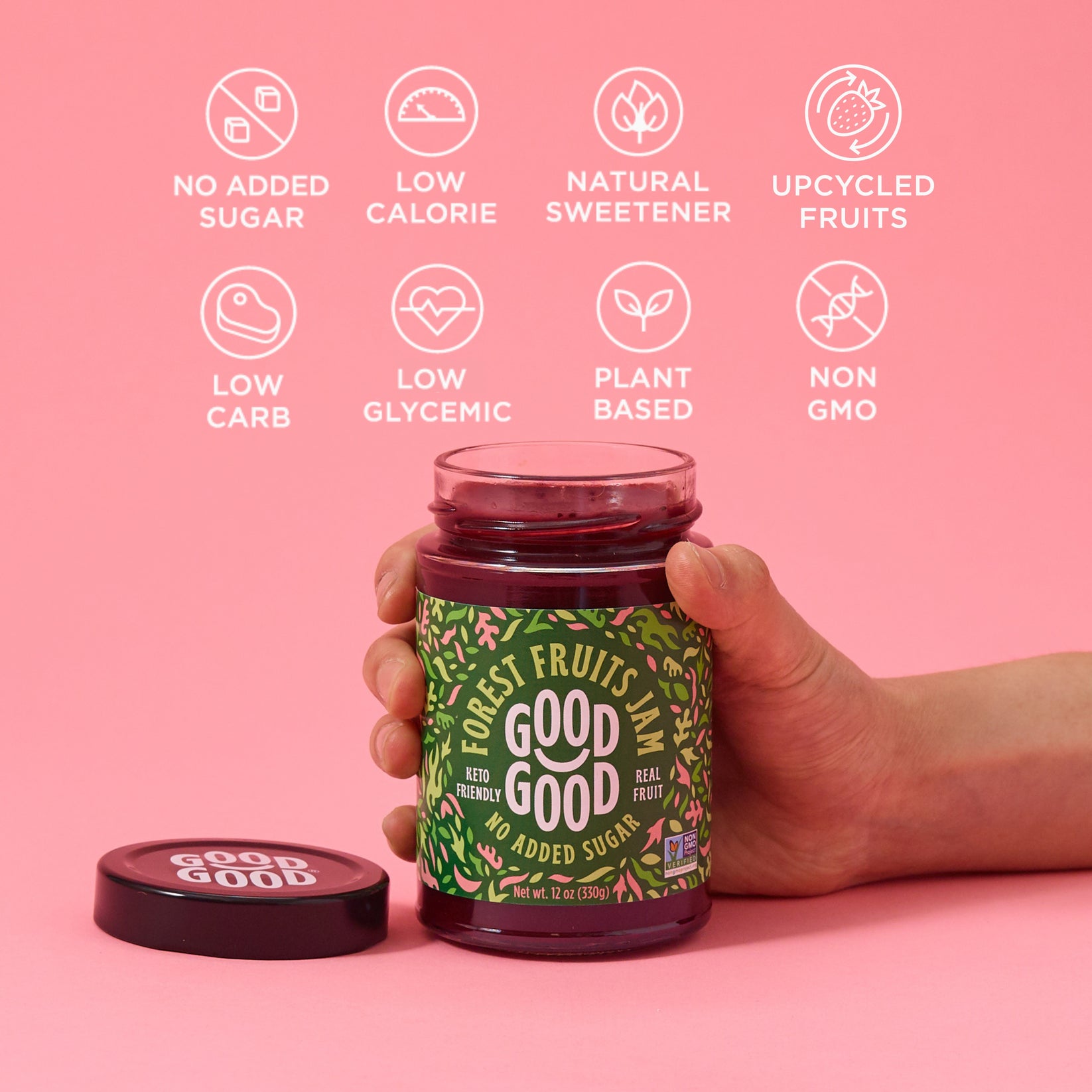 GOOD GOOD® - Forest Fruits Jam (12oz) - No Added Sugar