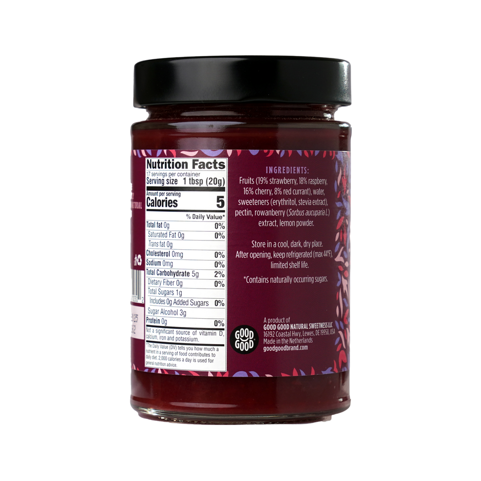 GOOD GOOD® -Four Fruits Jam (12oz) - No Added Sugar