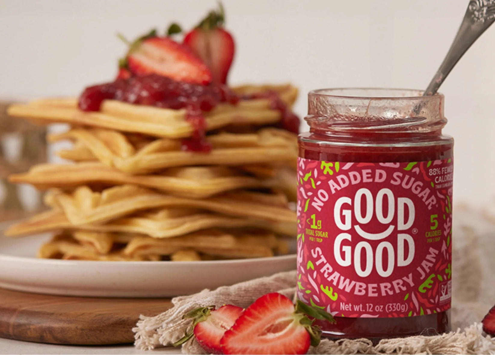 GOOD GOOD® - Strawberry Jam (12oz) - No Added Sugar